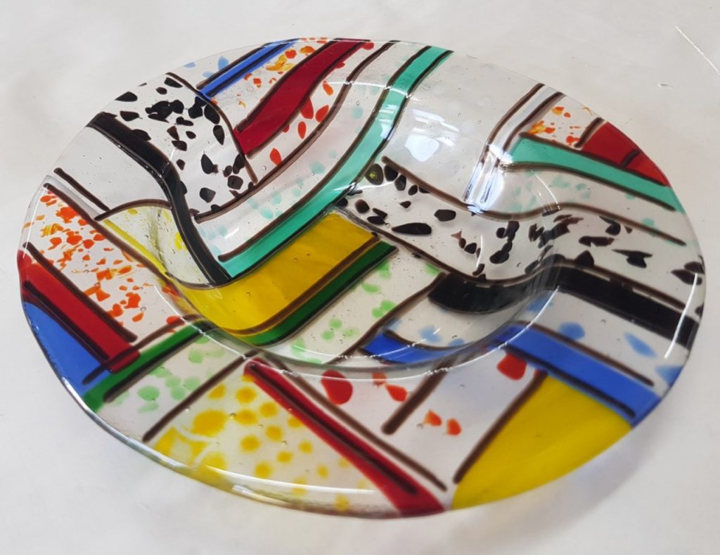 Colourful Round Bowl – Azure Glass