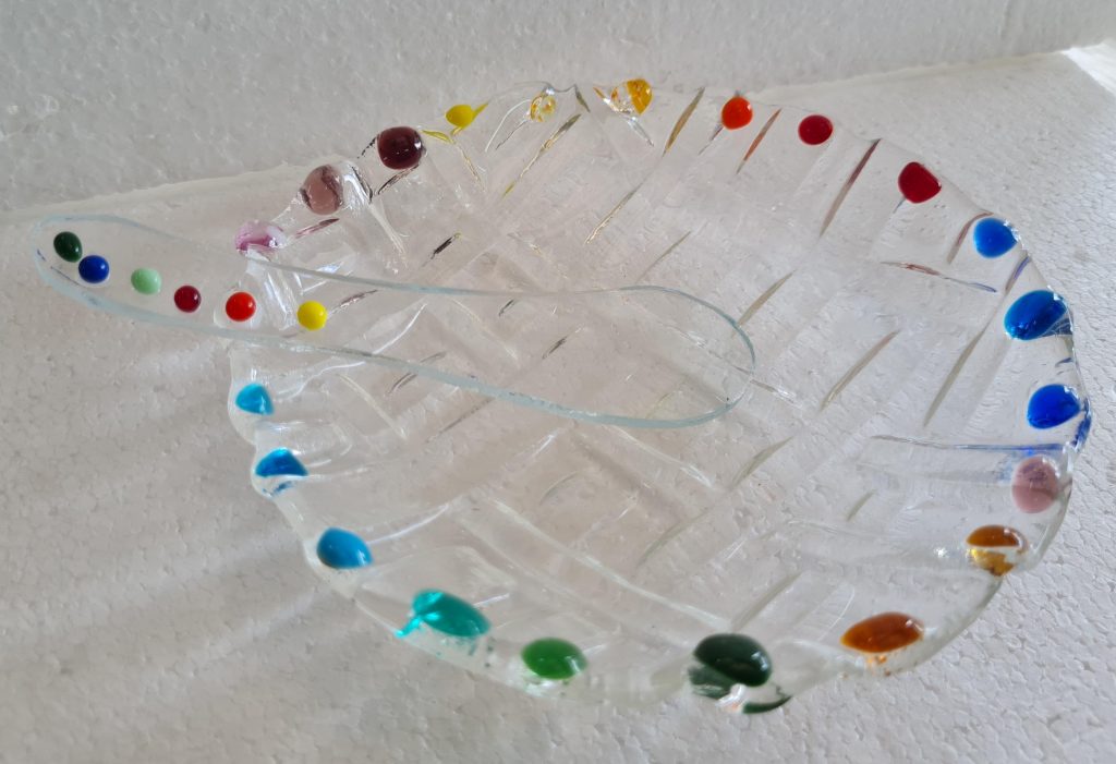 Kiln Karved Bowl – Azure Glass