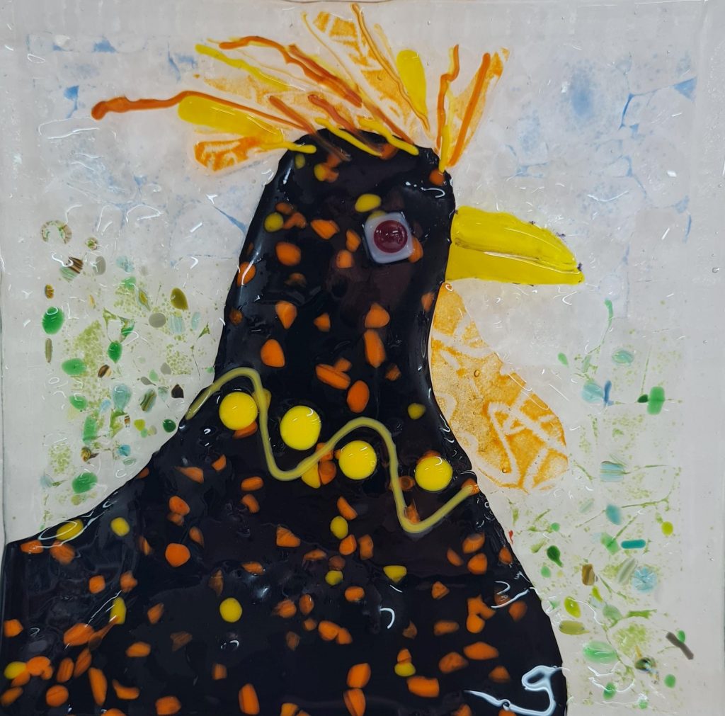 Rowdy The Rooster – Azure Glass